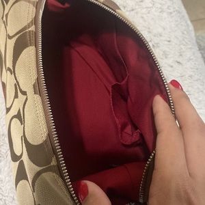 Coach | Bags | Vintage Coach Red And Canvas Purse Shoulder Bag | Poshmark